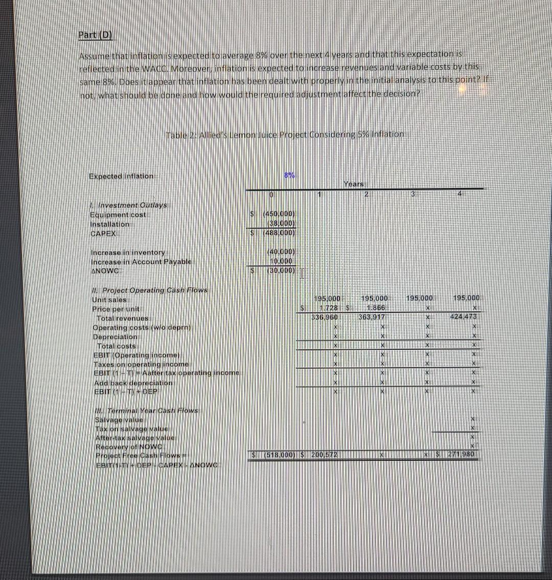 Part (A). Allied has a standard form that is used in | Chegg.com