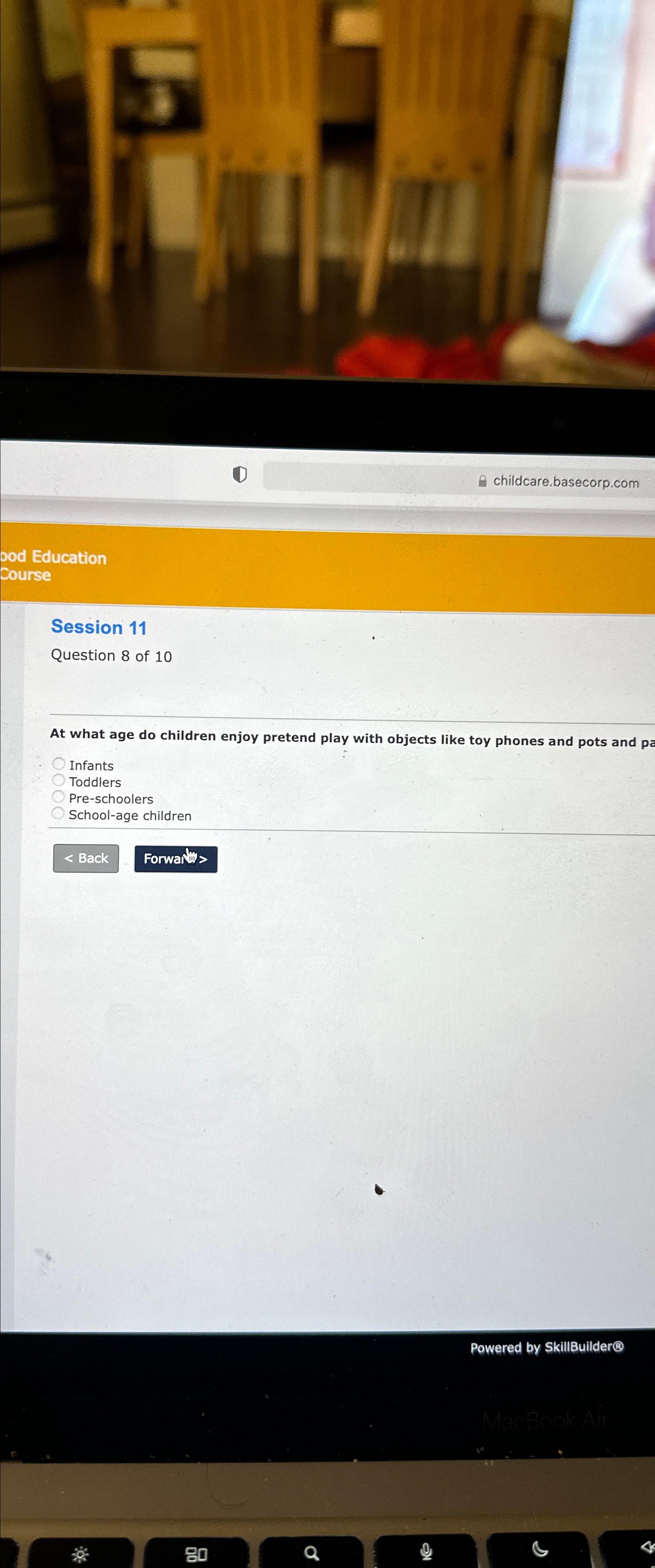 Solved (1)childcare.basecorp.comood Education CourseSession | Chegg.com