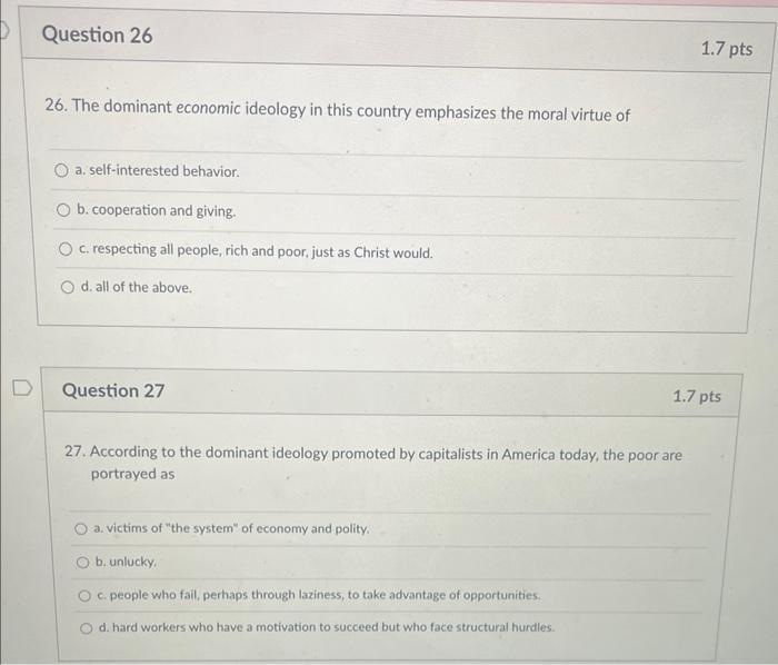 26. The dominant economic ideology in this country | Chegg.com