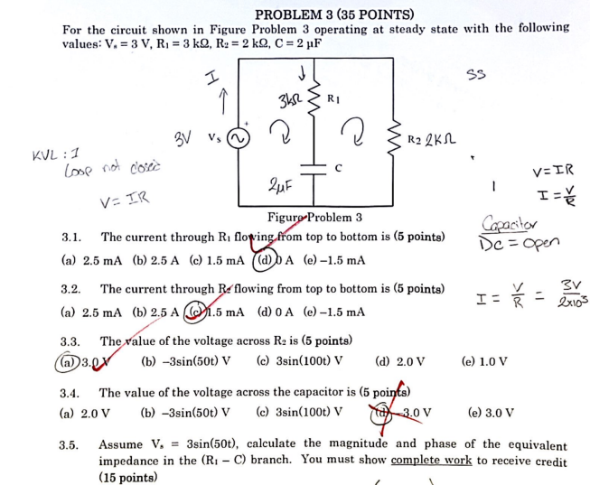 Solved PROBLEM 3 (35 POINTS)For the circuit shown in Figure | Chegg.com Solved PROBLEM 3 (35 POINTS)For the circuit shown in Figure | Chegg.com