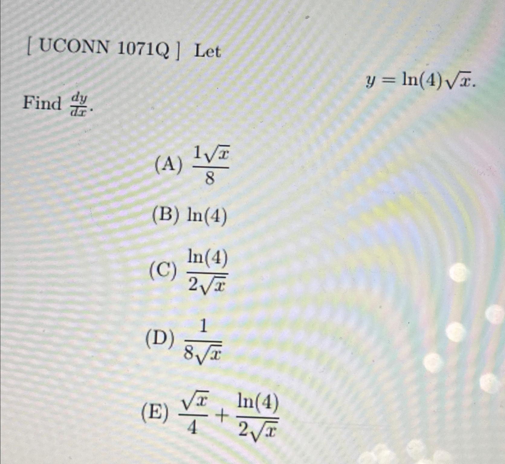 Solved [UCONN 1071Q] ﻿Let Find | Chegg.com