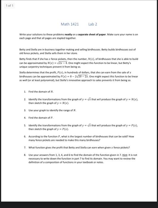 Solved Write your solutions to these problems neatly on a | Chegg.com