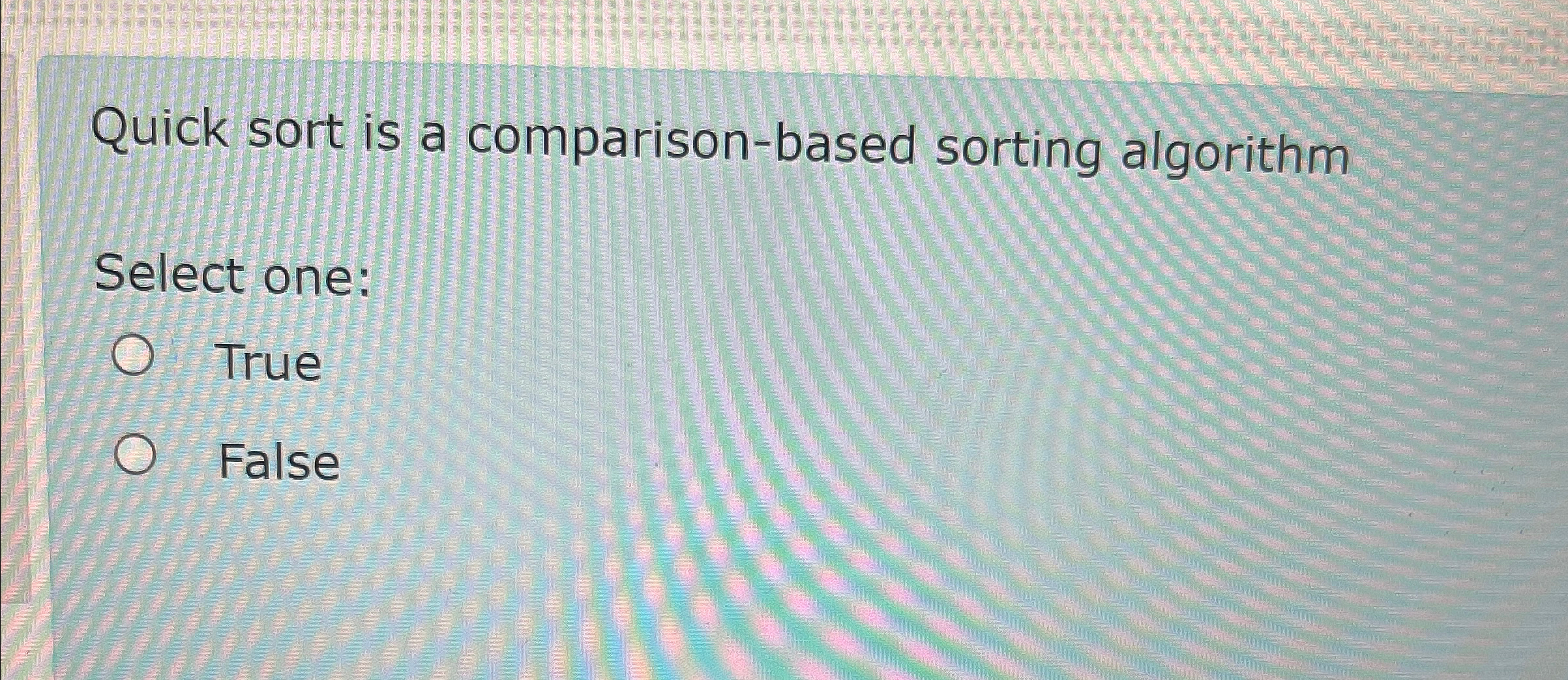 Solved Quick sort is a comparison-based sorting | Chegg.com