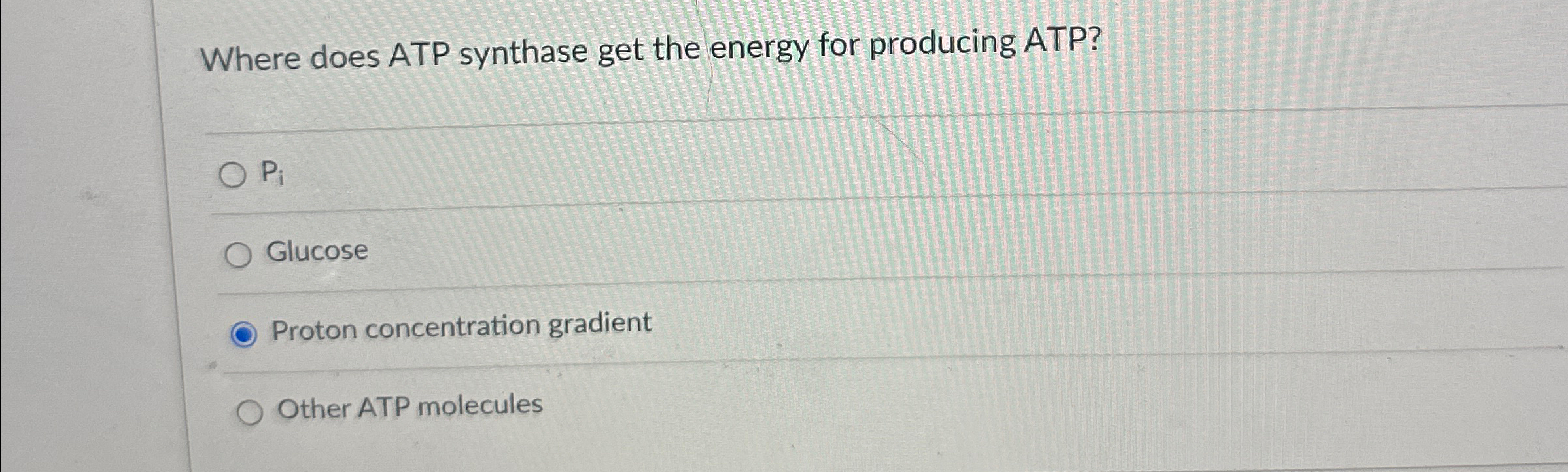 Solved Where does ATP synthase get the energy for producing | Chegg.com