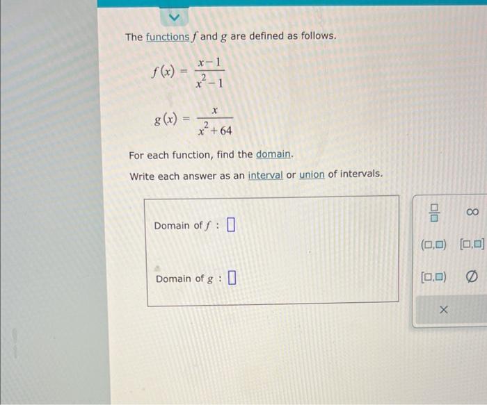 Solved The functions f and g are defined as follows. | Chegg.com
