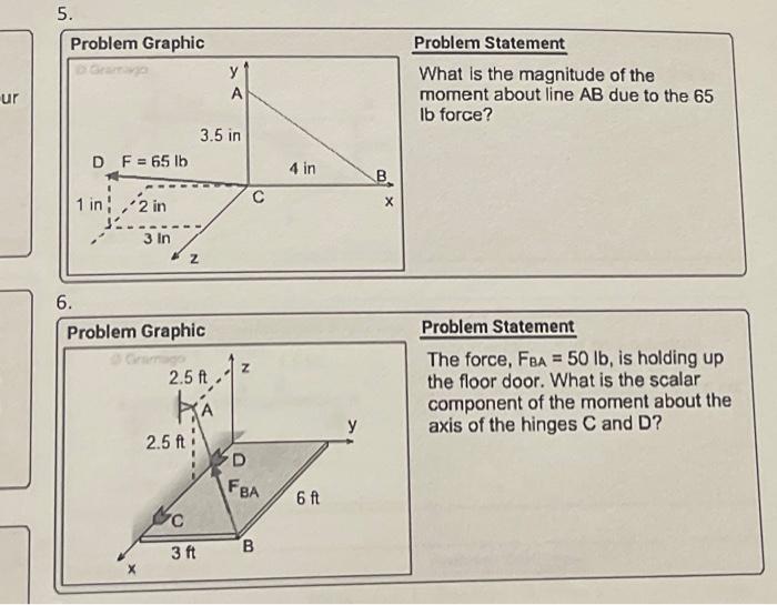 Solved Problem Statement What is the magnitude of the moment | Chegg.com