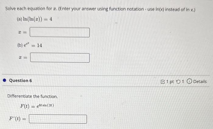 Solved Solve each equation for x. (Enter your answer using | Chegg.com