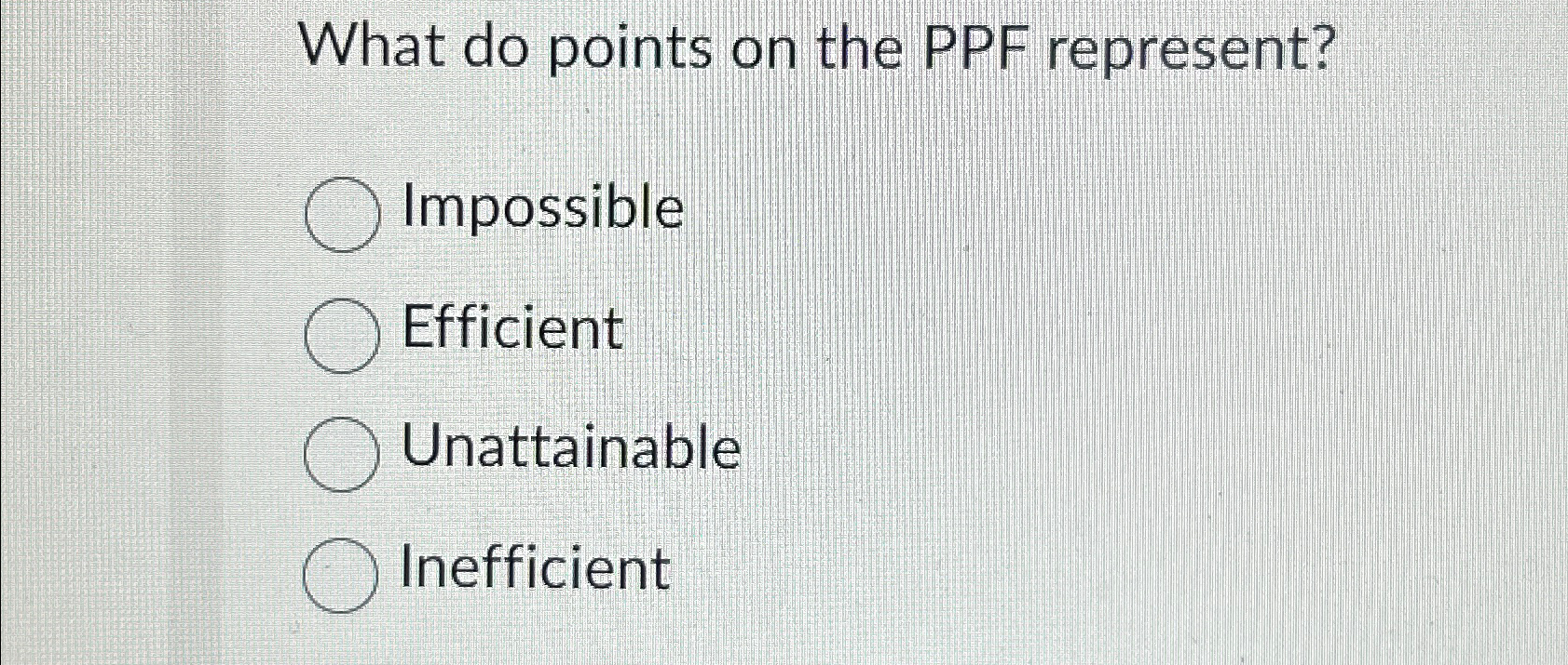 Solved What do points on the PPF | Chegg.com