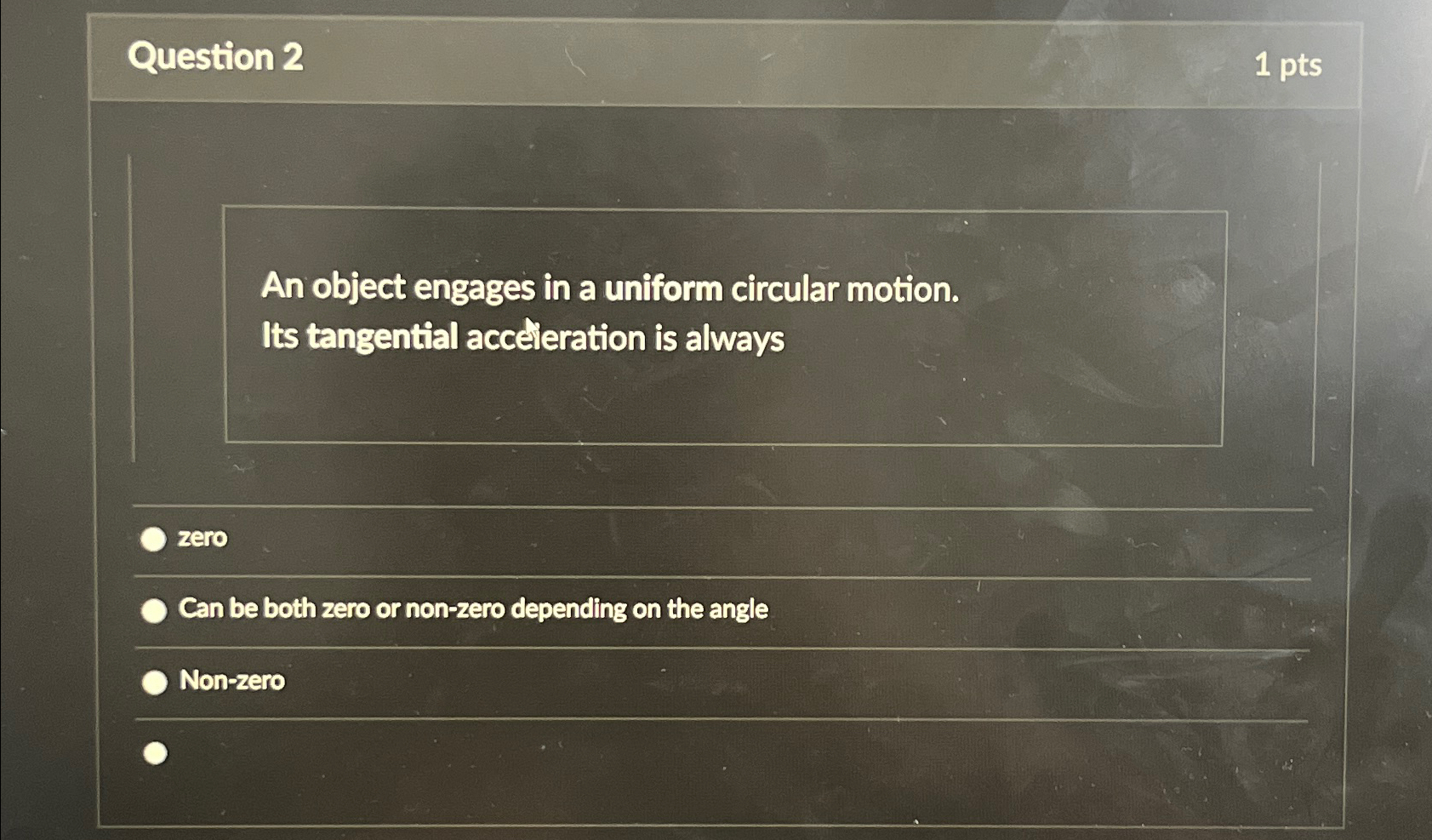 Solved Question 21 ﻿ptsAn object engages in a uniform | Chegg.com