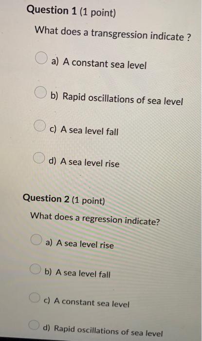 Solved What does a transgression indicate ? a) A constant | Chegg.com
