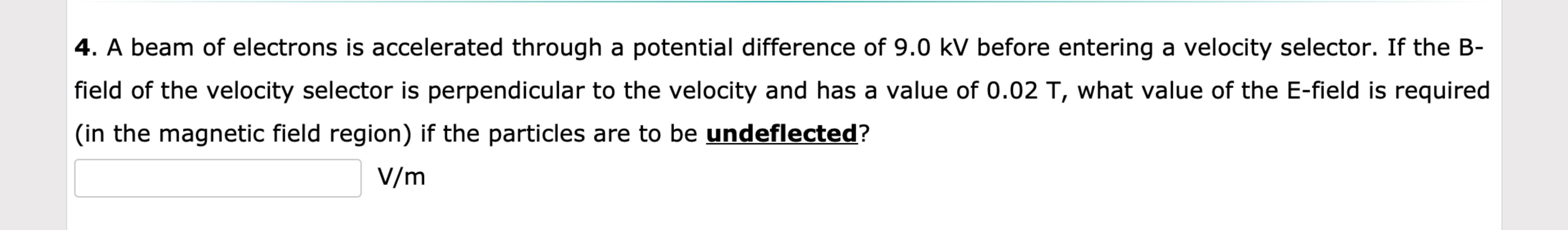Solved A beam of electrons is accelerated through a | Chegg.com