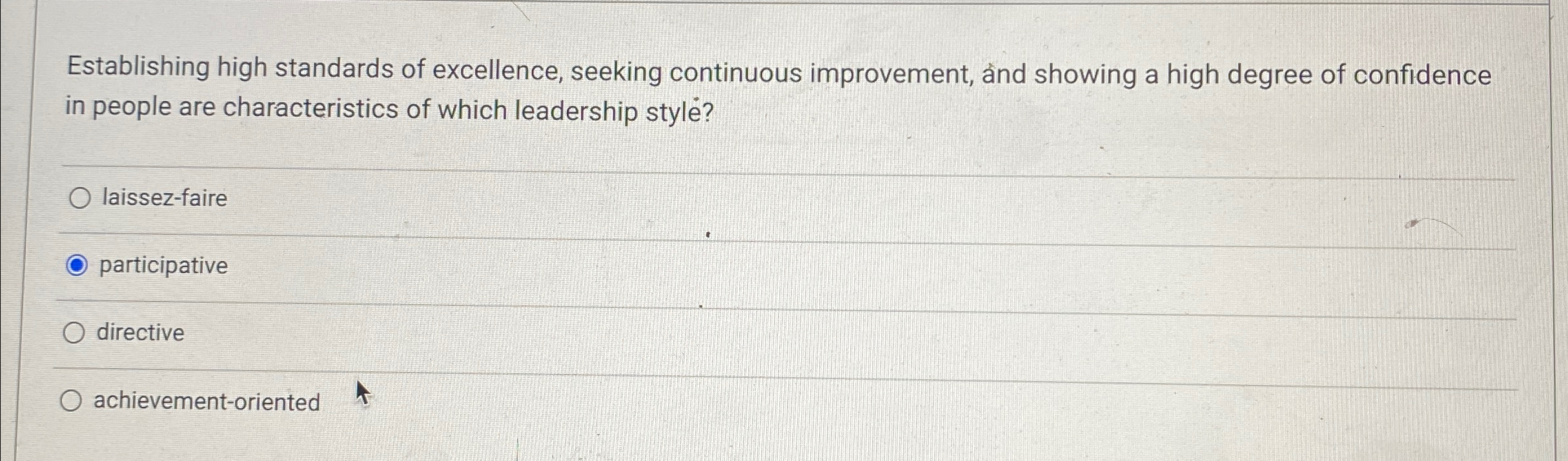 Solved Establishing high standards of excellence, seeking | Chegg.com