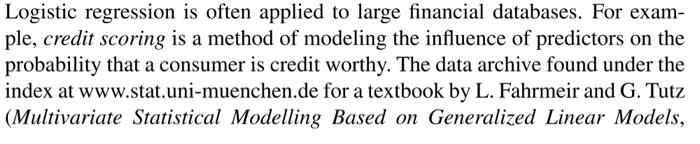 Solved Logistic regression is often applied to large | Chegg.com