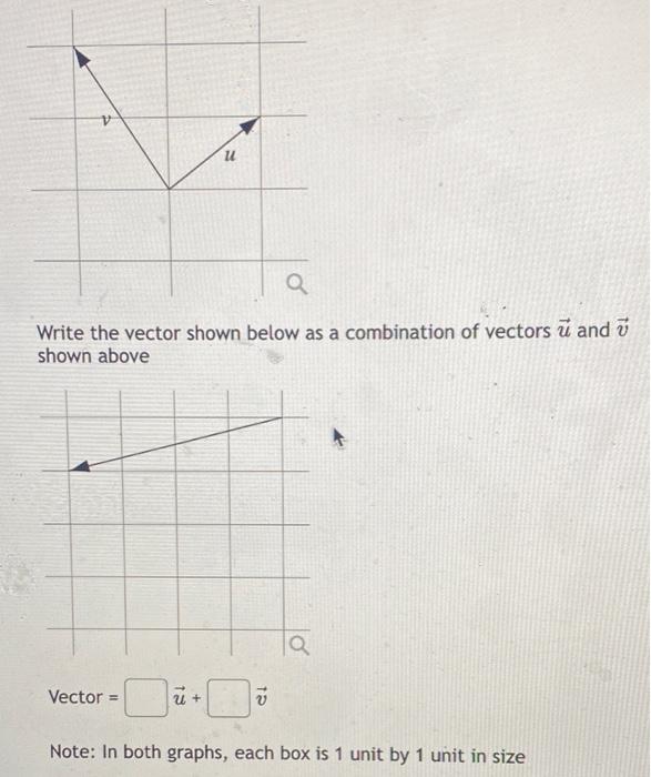 Solved 1 Q Write the vector shown below as a combination of | Chegg.com