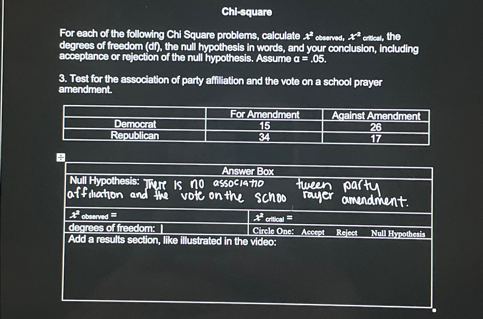 Solved Chi-squareFor each of the following Chi Square | Chegg.com
