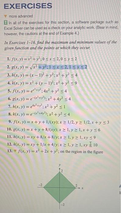 Solved more advanced T In all of the exercises for this | Chegg.com