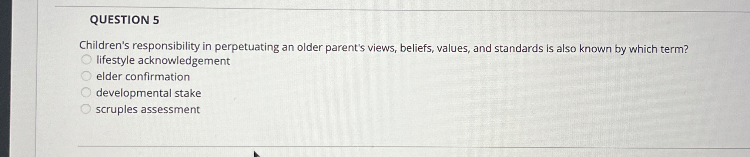 Solved QUESTION 5Children's responsibility in perpetuating | Chegg.com