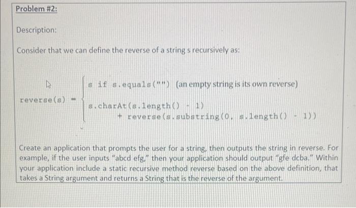 Solved Description: Consider that we can define the reverse | Chegg.com