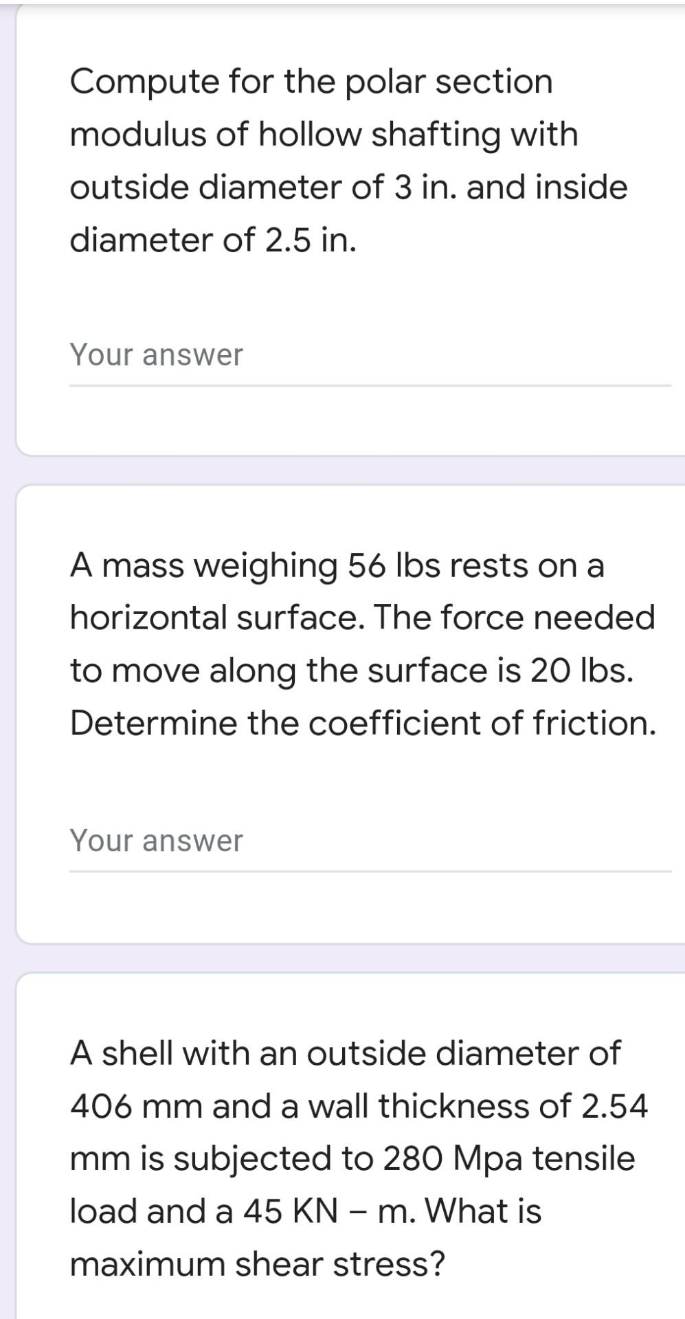 Solved Compute for the polar section modulus of hollow | Chegg.com