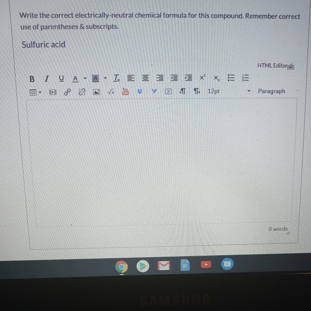 Solved Write the correct electrically-neutral chemical | Chegg.com
