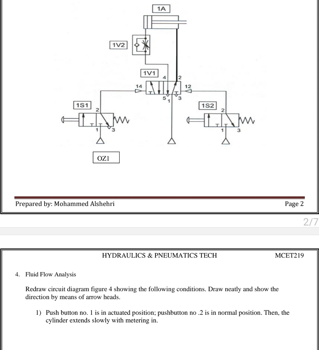 Solved 4. ﻿Fluid Flow AnalysisRedraw circuit diagram | Chegg.com