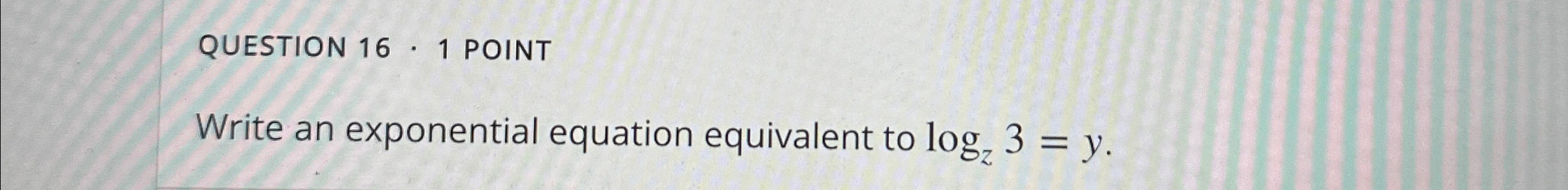 Solved QUESTION 16 - 1 ﻿POINTWrite an exponential equation | Chegg.com