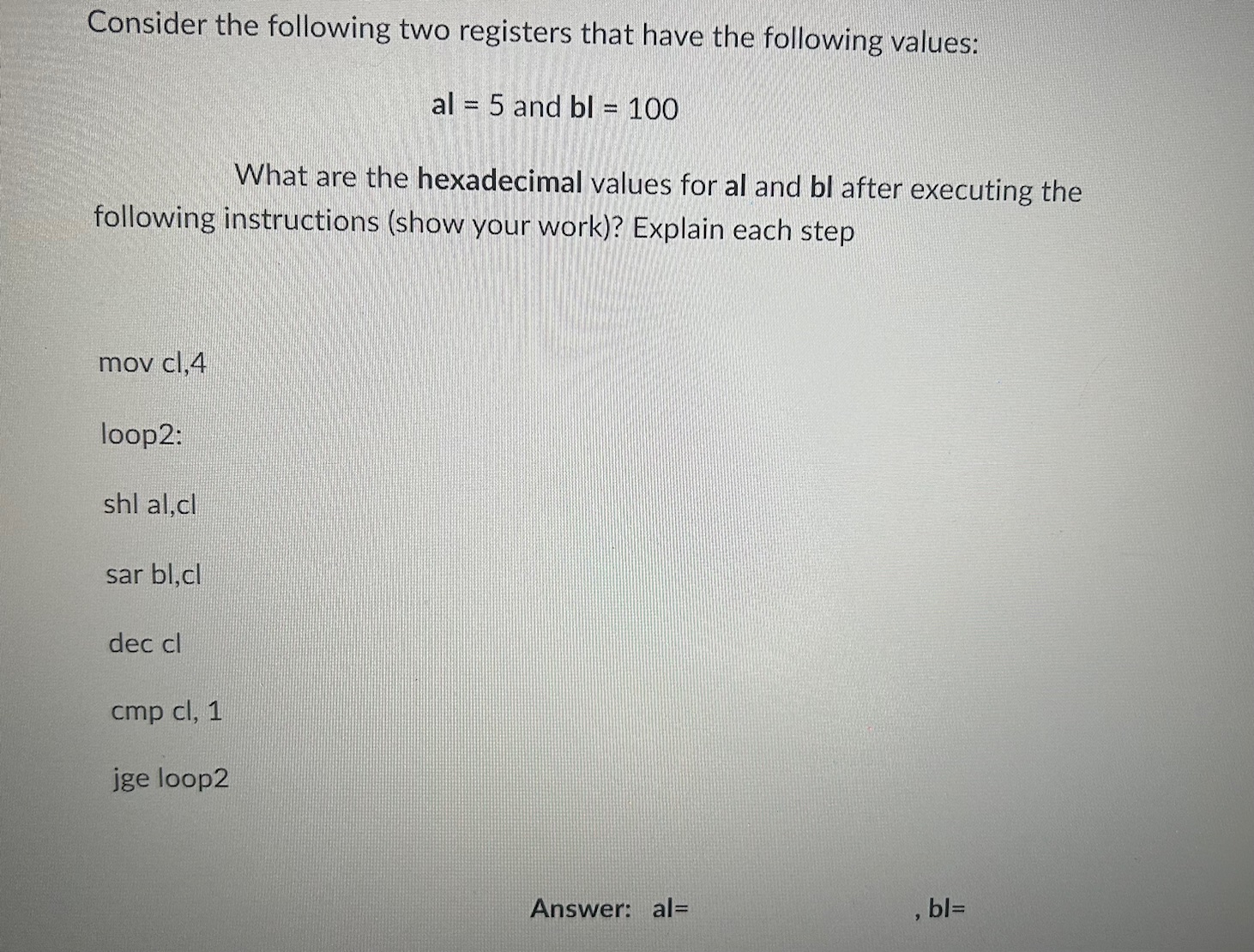 Solved Consider the following two registers that have the | Chegg.com