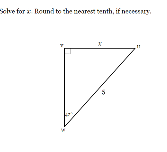 Solved Solve for x. ﻿Round to the nearest tenth, if | Chegg.com
