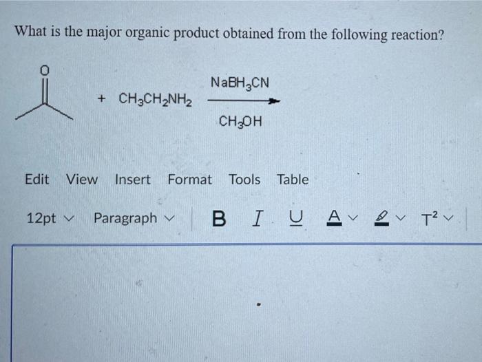 Solved What is the major organic product obtained from the | Chegg.com