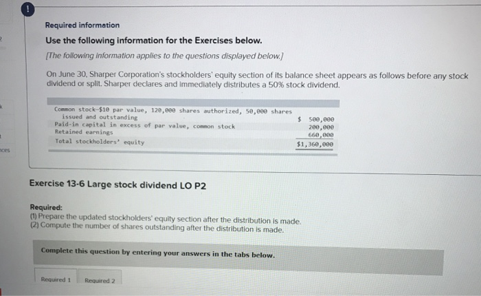 Solved Required information Use the following information | Chegg.com