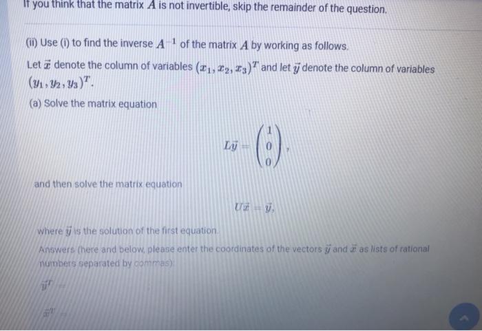 Solved (LU Decompositions). Consider the matrix 2 3 10 12 | Chegg.com