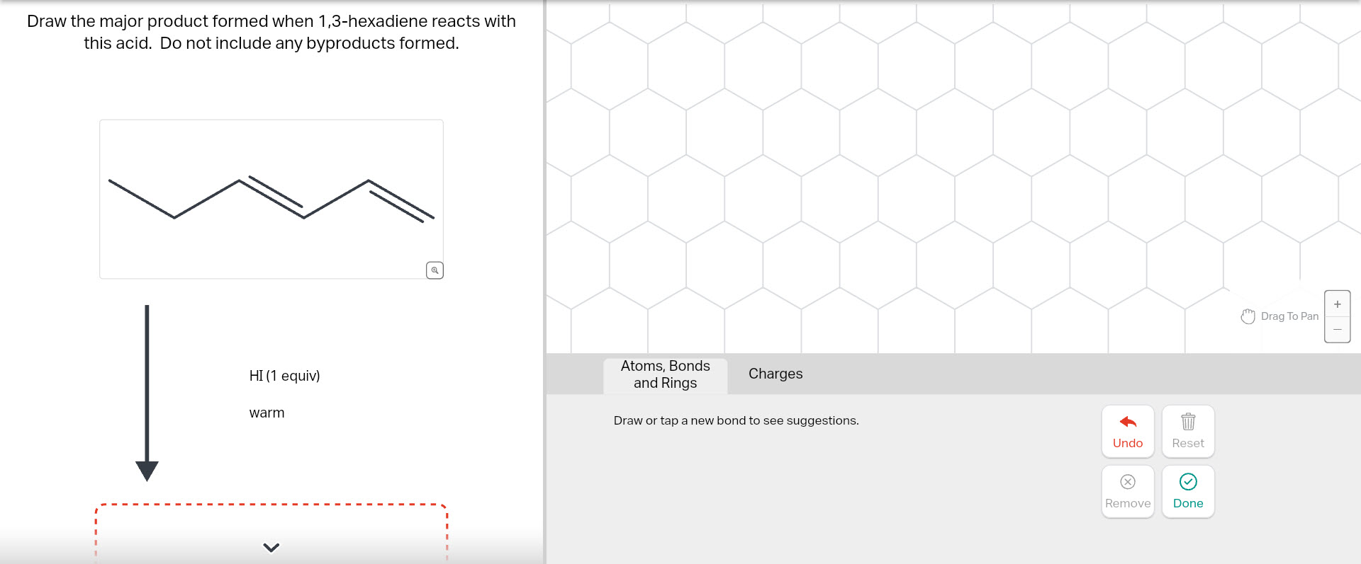 Solved Draw the major product formed when 1,3-hexadiene | Chegg.com