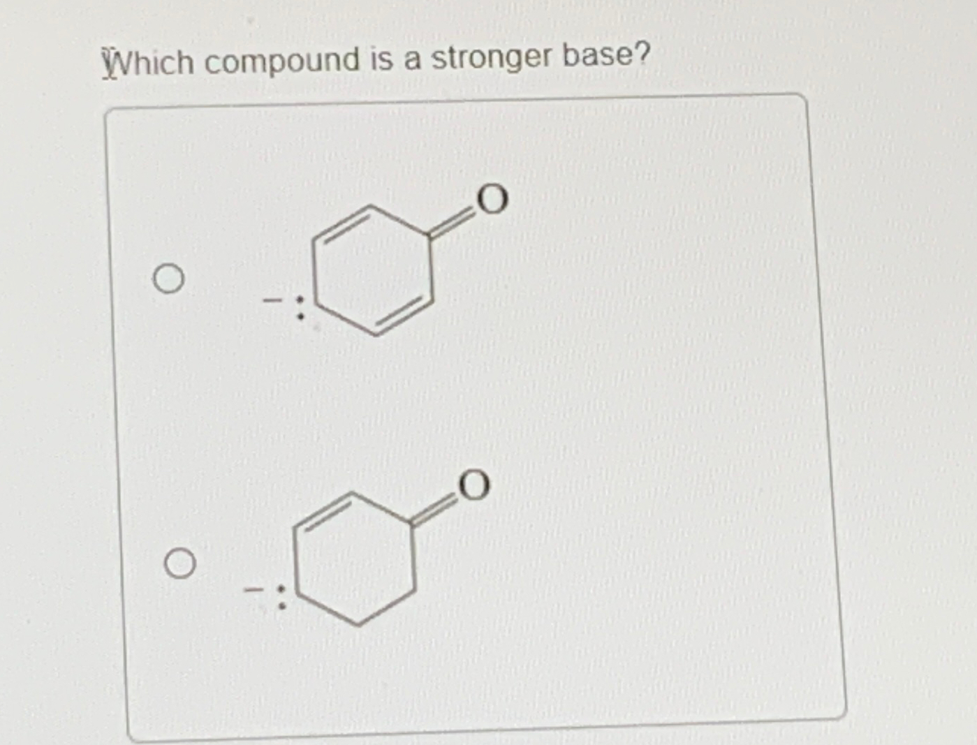 Solved Which compound is a stronger base? | Chegg.com