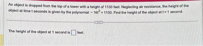 Solved An object is dropped from the top of a tower with a | Chegg.com
