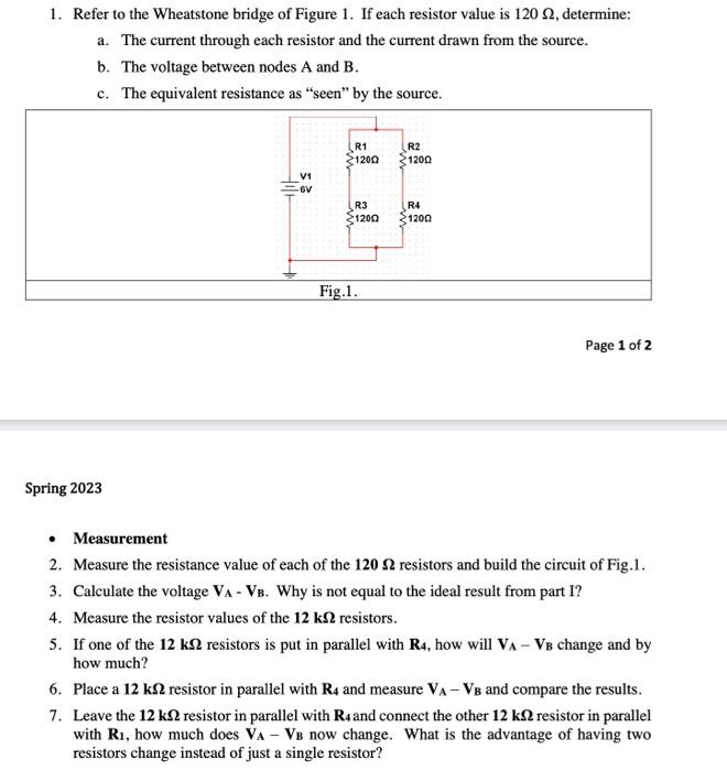 Solved Between R1 and R3 is node A. Between R2 and R4 | Chegg.com