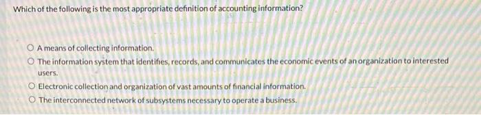 Solved Which of the following is the most appropriate | Chegg.com