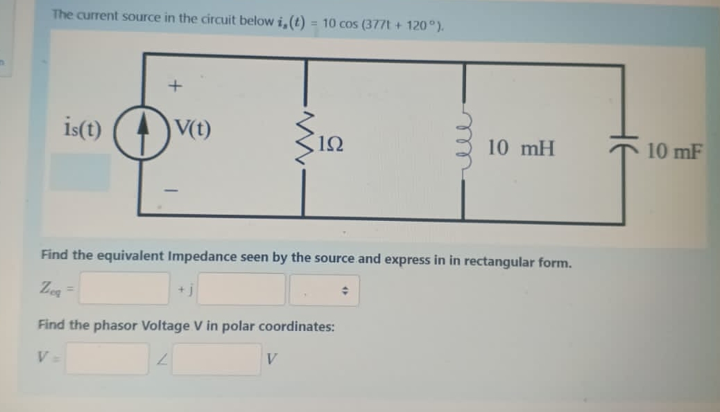 Solved The current source in the circuit below | Chegg.com