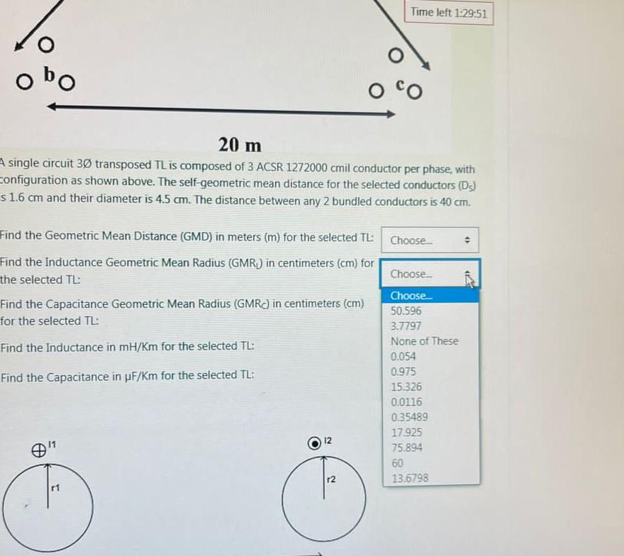 Solved 20 m A single circuit 3∅ transposed TL is composed of | Chegg.com