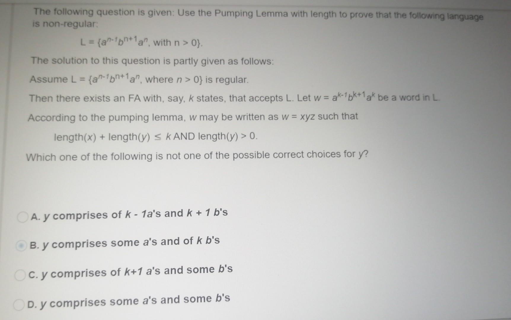Solved The following question is given: Use the Pumping | Chegg.com