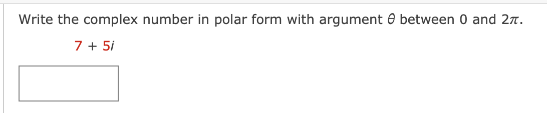 Solved Write the complex number in polar form with argument | Chegg.com