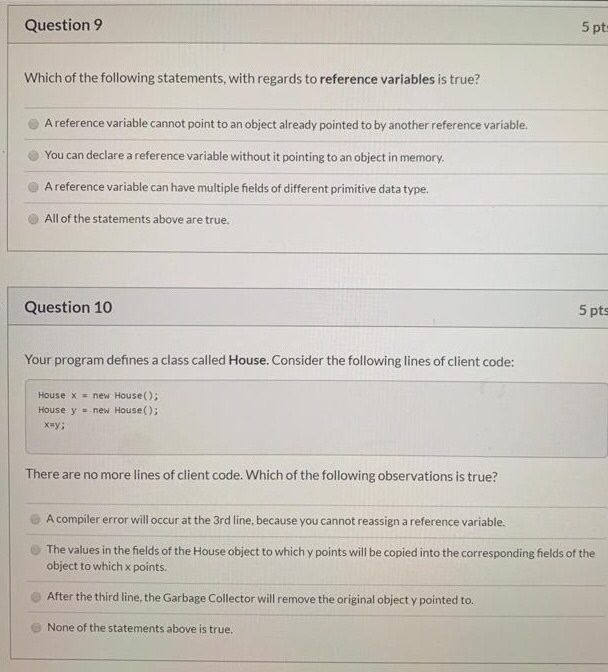Solved: Question 7 5 Pt Which Of The Following Statements ... | Chegg.com