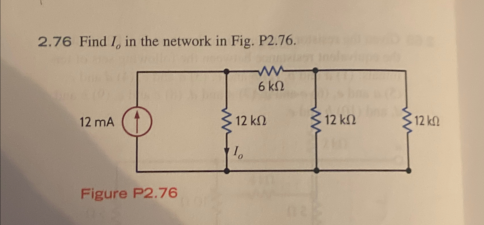 Solved 2.76 ﻿Find Io ﻿in the network in Fig. P2.76.Figure | Chegg.com