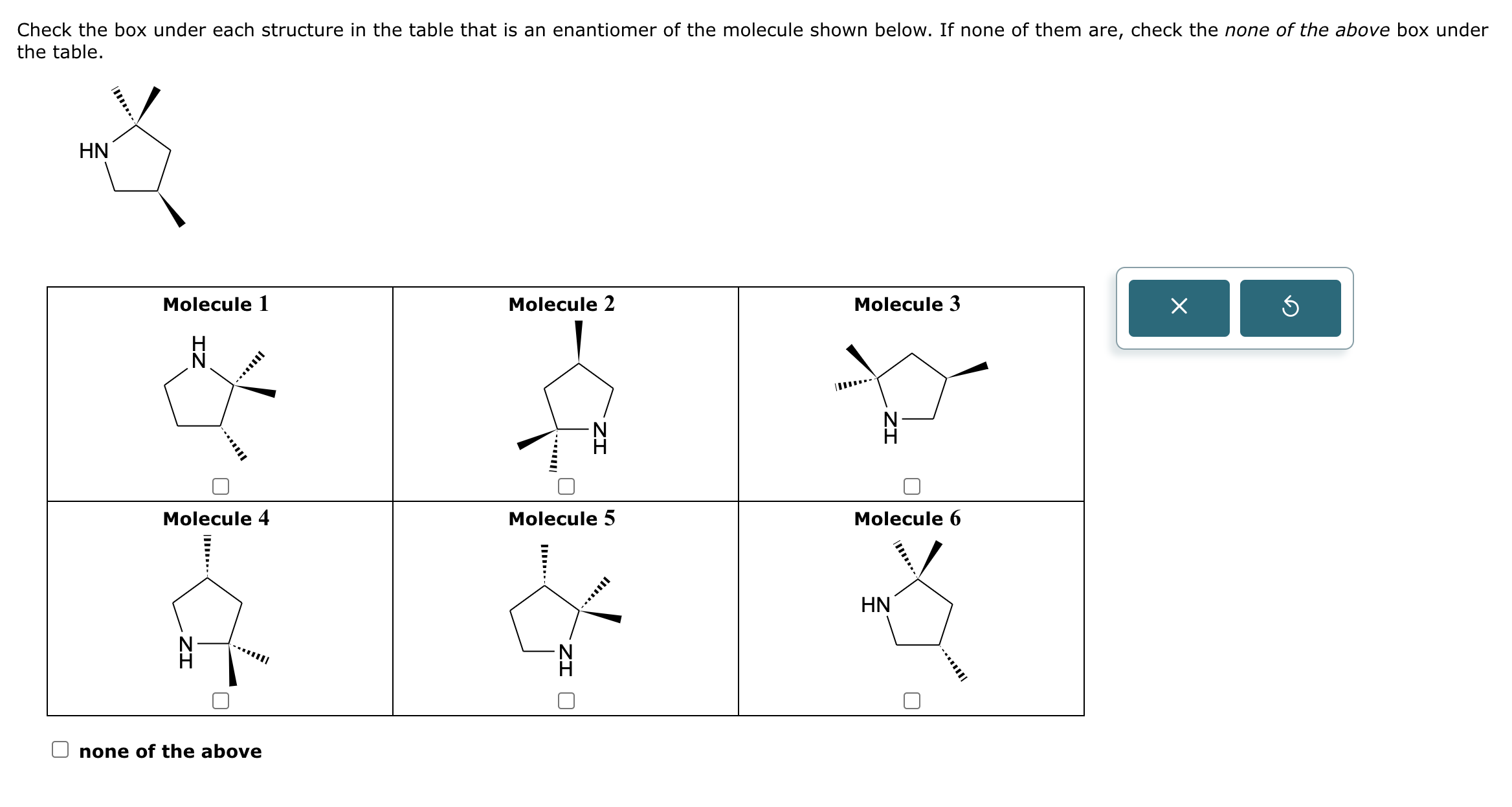 Check the box under each structure in the table that | Chegg.com