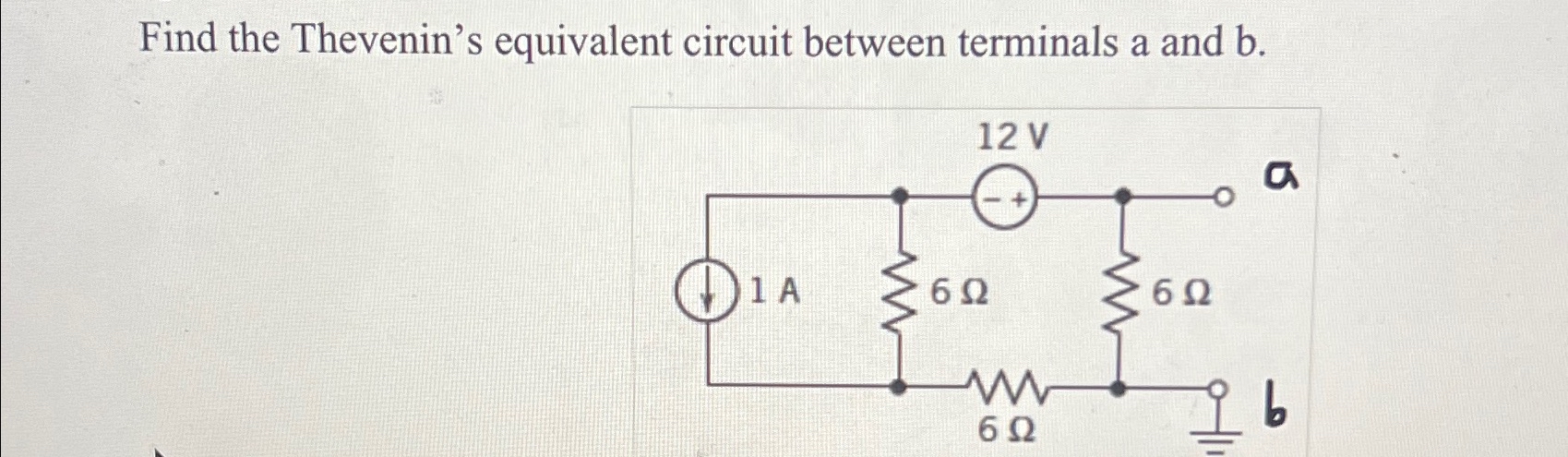 Solved Find the Thevenin's equivalent circuit between | Chegg.com
