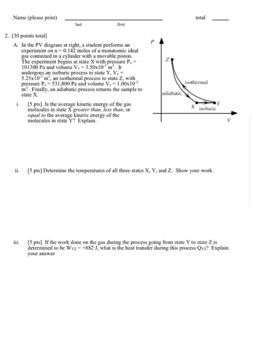Solved Name (please print) 002 m 1. [30 points total] A. In | Chegg.com