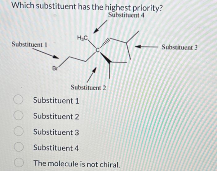 Solved Which substituent has the highest priority? | Chegg.com