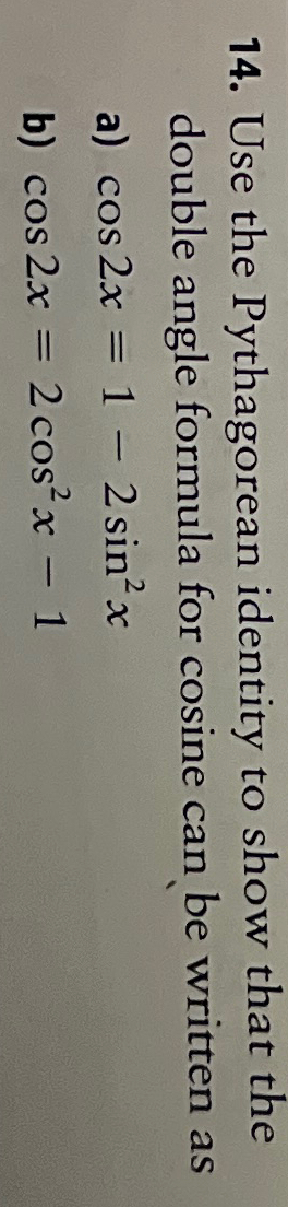 Solved Use Trigonometric Identity in solving this question: | Chegg.com