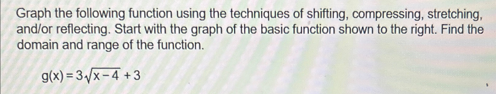 Solved Graph the following function using the techniques of | Chegg.com