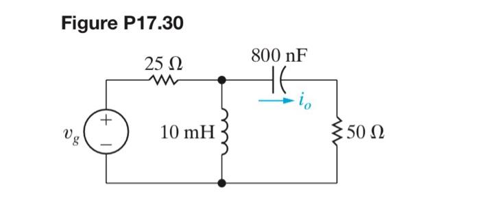 Solved 17.30 Use the Fourier transform method to find io in | Chegg.com