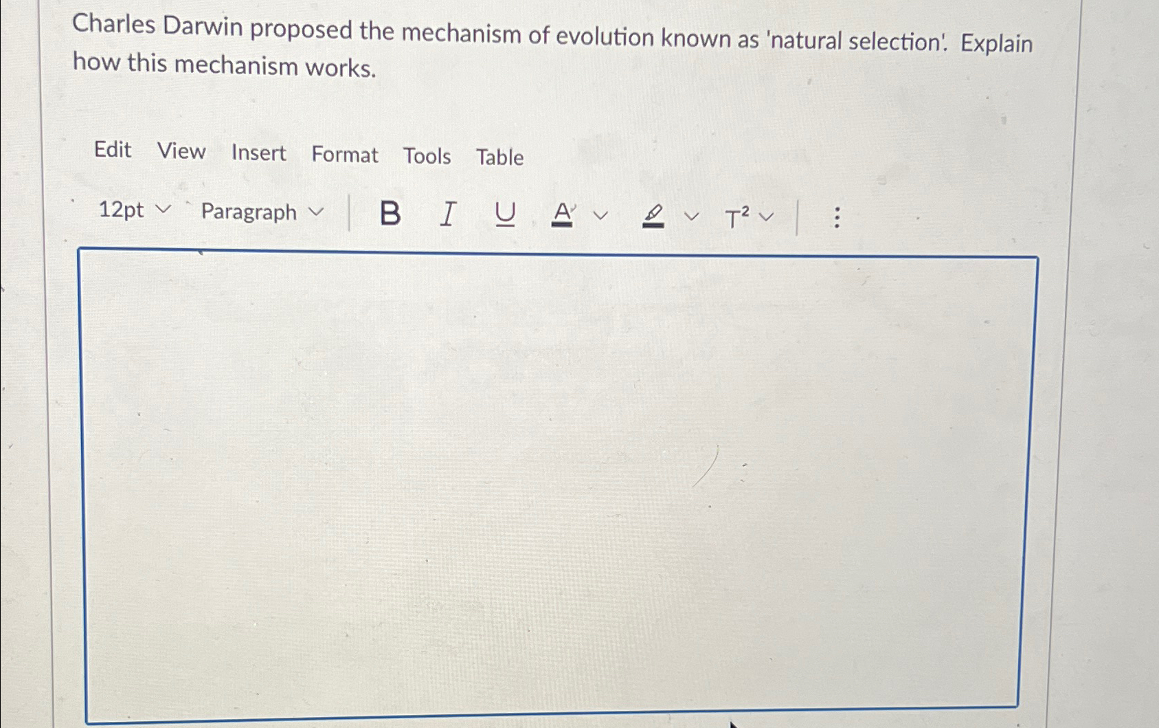 Solved Charles Darwin proposed the mechanism of evolution | Chegg.com
